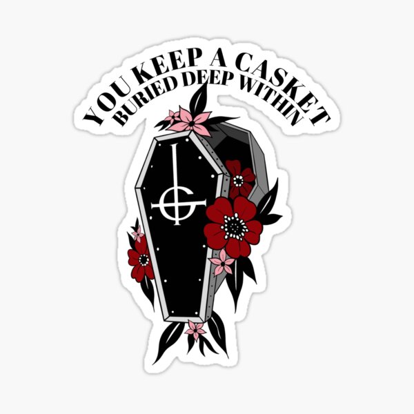 "Spillways - Lyric Casket Design" Sticker for Sale by CharlottesArtz ...