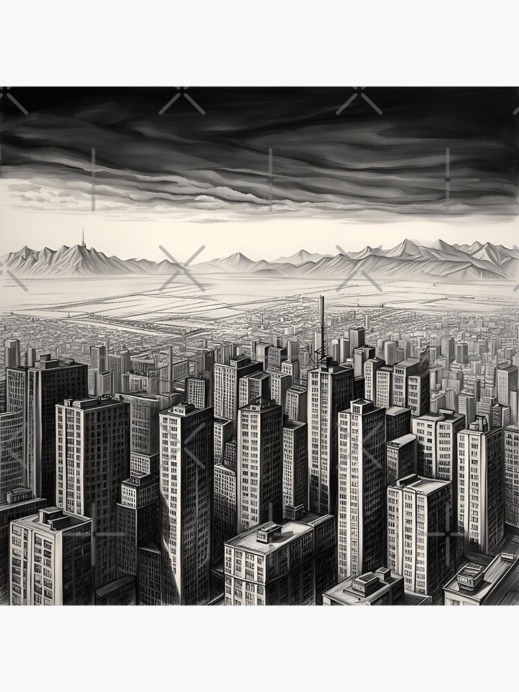 "Grey City Life" Sticker for Sale by AJSRPrints | Redbubble