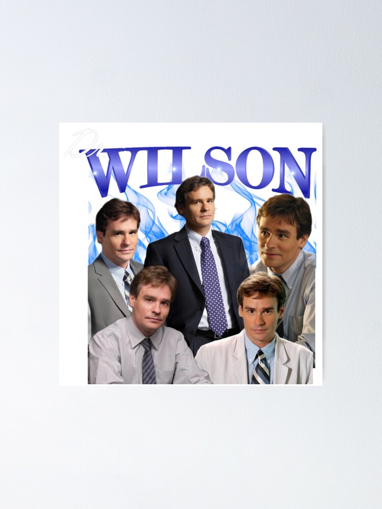 "Dr Wilson House MD blue flames" Poster for Sale by adosknad1 | Redbubble
