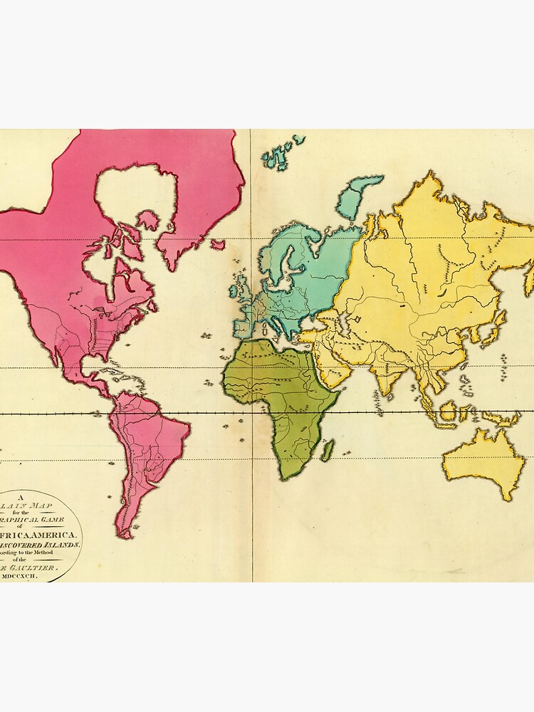 "Vintage Map of The World (1792)" Tapestry for Sale by BravuraMedia ...