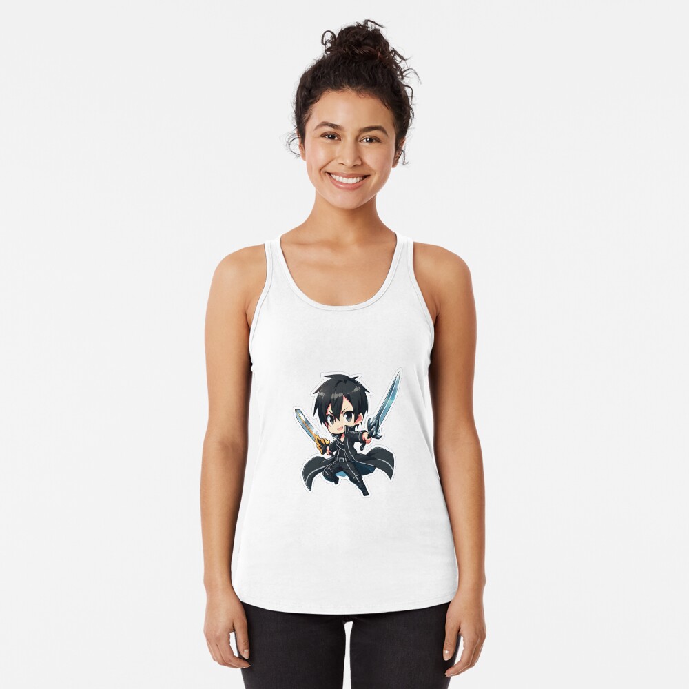 "Kirito in Battle Pose with Swords" Sticker by Vistaprint | Redbubble