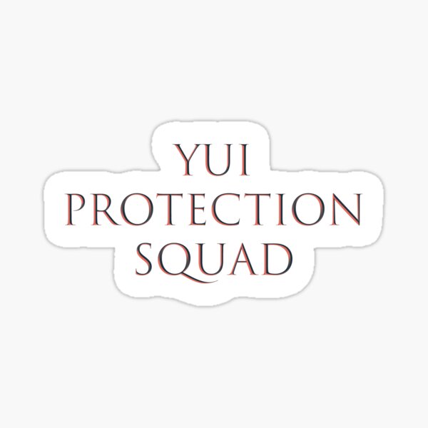 "Yui Protection Squad" Sticker for Sale by skittle-art | Redbubble