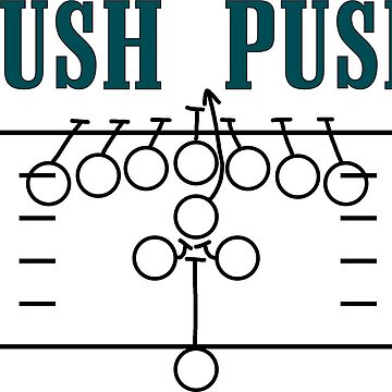 "The Tush Push" Sticker for Sale by grrantt | Redbubble