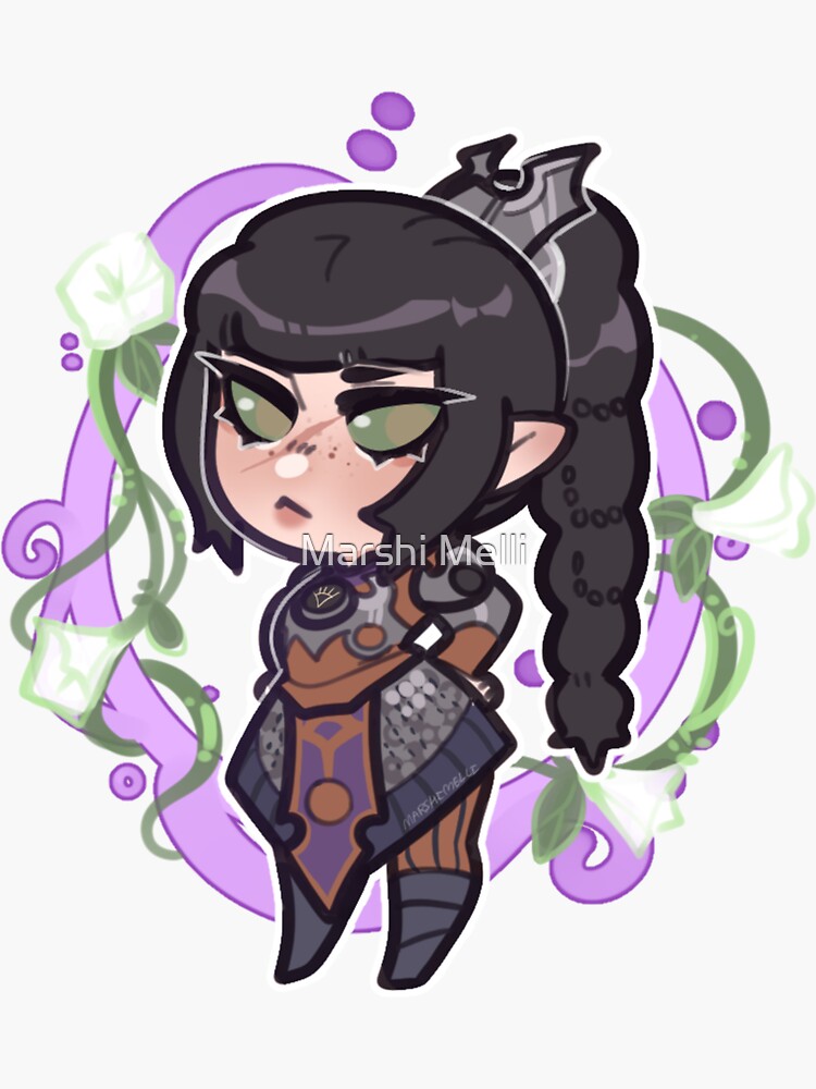 "Shadowheart chibi" Sticker for Sale by Marshi Melli | Redbubble