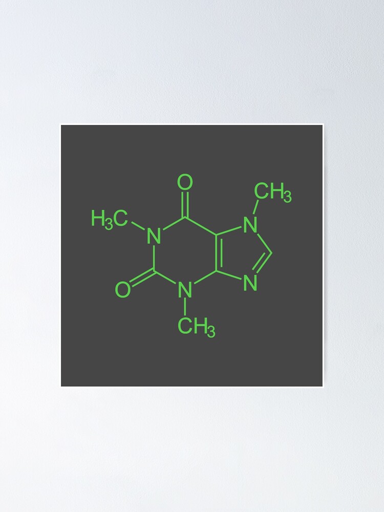 "C8H10N4O2 " Poster for Sale by CRDesigns | Redbubble
