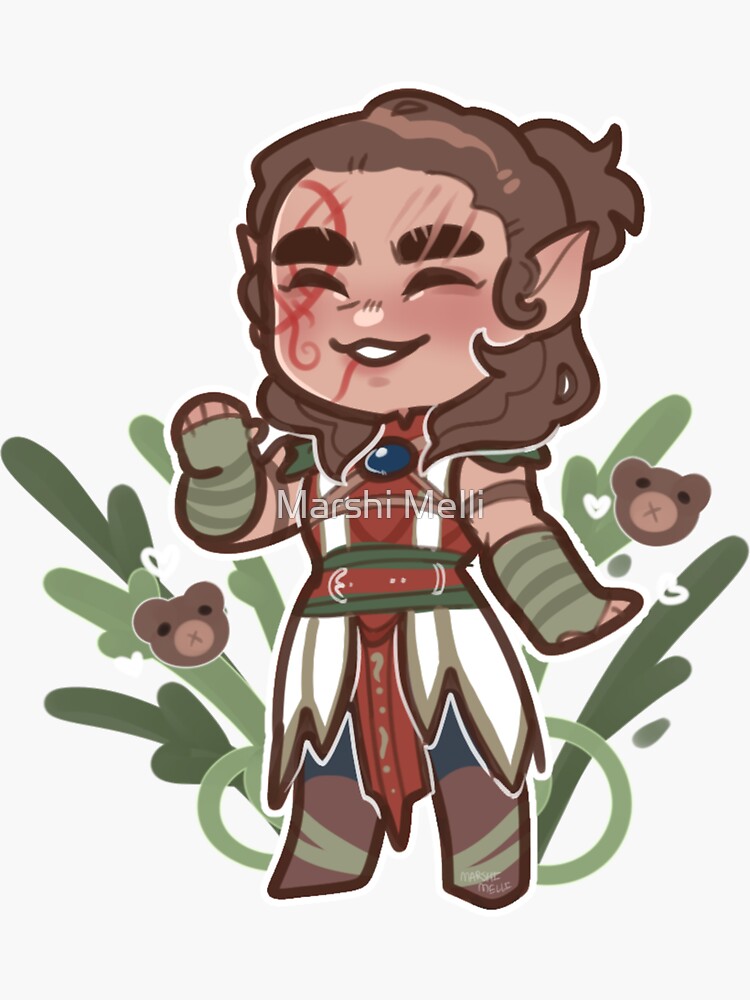 "Halsin chibi" Sticker for Sale by PuffkinMunchkin | Redbubble