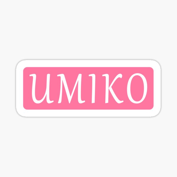 "Umiko Name" Sticker for Sale by jeallan | Redbubble