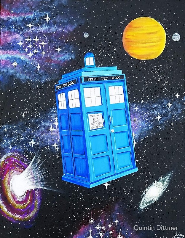 "Metro police box in space" by Quintin Dittmer | Redbubble