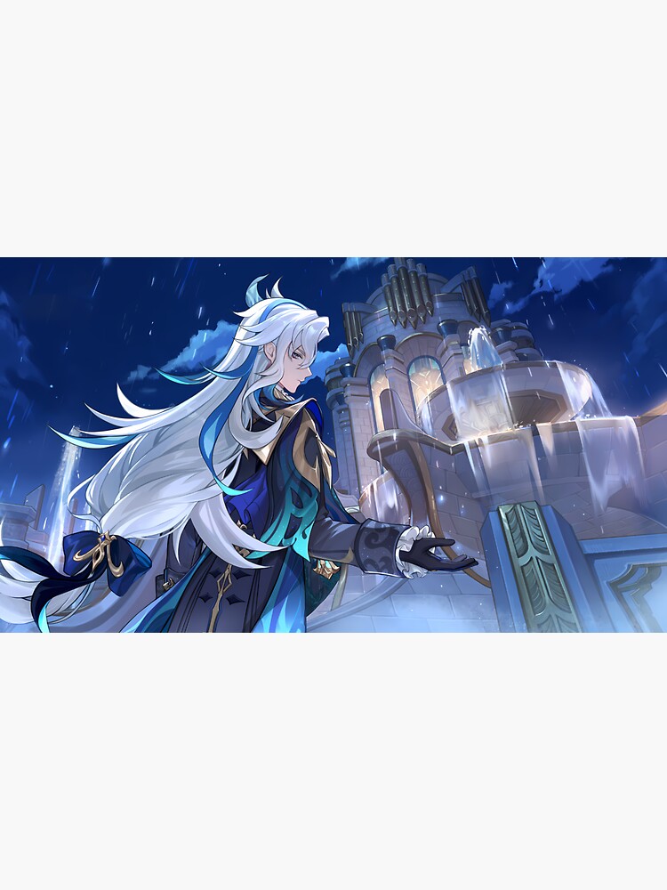 "Neuvillette Poster, Genshin Impact" Sticker by Demray | Redbubble