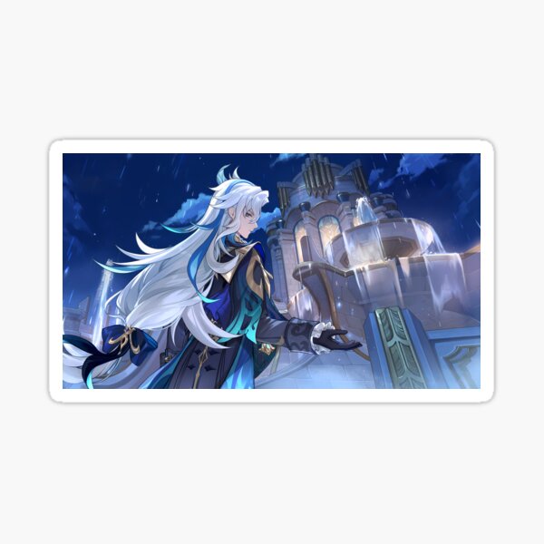 "Neuvillette Poster, Genshin Impact" Sticker by Demray | Redbubble