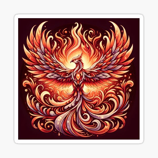 "Phoenix " Sticker for Sale by MarleyVL | Redbubble