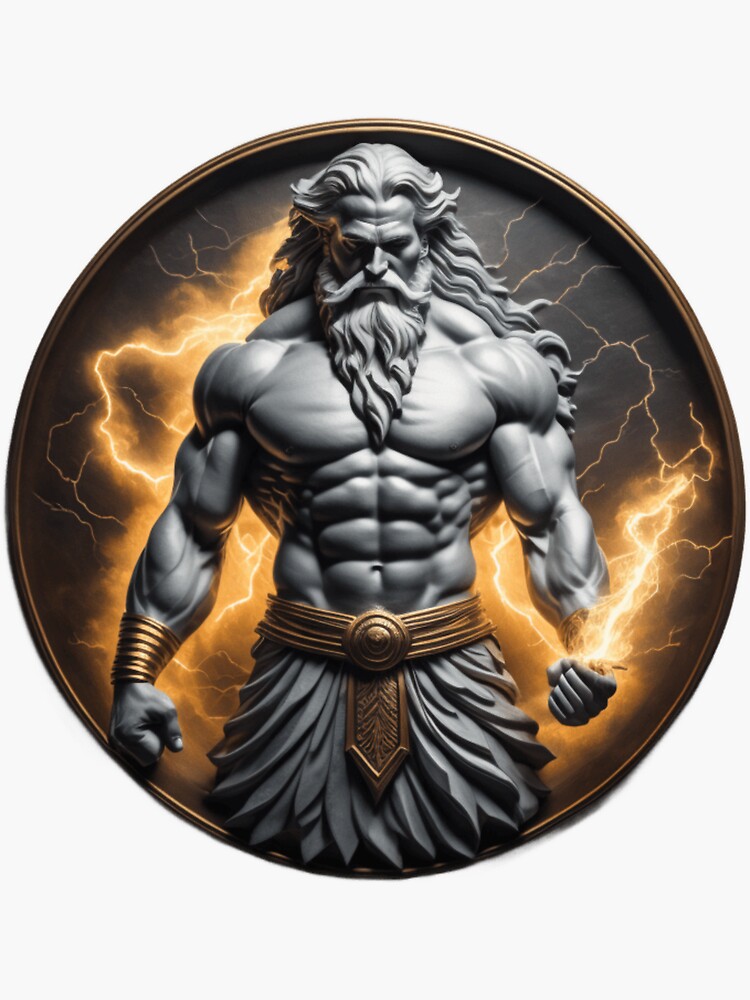 "Zeus" Sticker for Sale by TheAtomicDesign | Redbubble