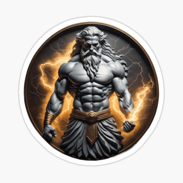 "Zeus" Sticker for Sale by TheAtomicDesign | Redbubble
