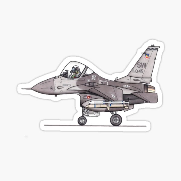 "Art General Dynamics F-16" Sticker for Sale by DouglasAraujo7 | Redbubble