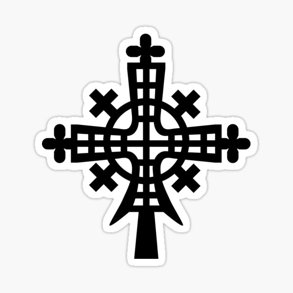 "Ethiopian Christian orthodox silver cross design" Sticker for Sale by ...