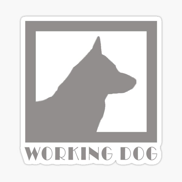 "Working Dog - German Shepherd " Sticker by BrendaDesigner | Redbubble