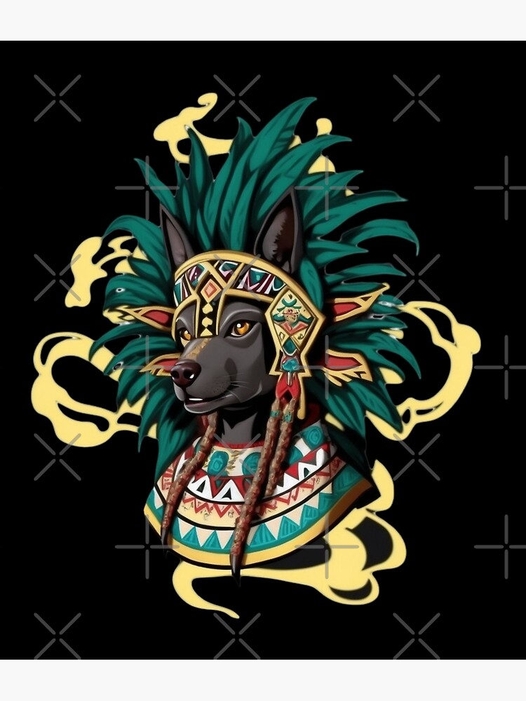 Póster for Sale con la obra «xoloitzcuintle perro azteca arte de ...