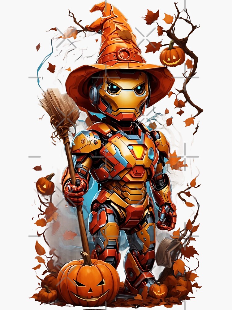 "Iron Man Halloween Look " Sticker for Sale by popflix | Redbubble