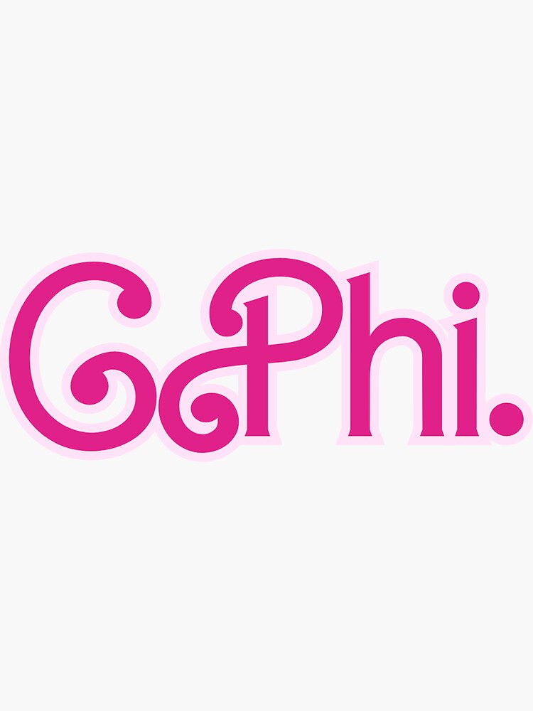 "GPhi, Gamma Phi Beta Barbie Sticker" Sticker for Sale by porter-sarah ...