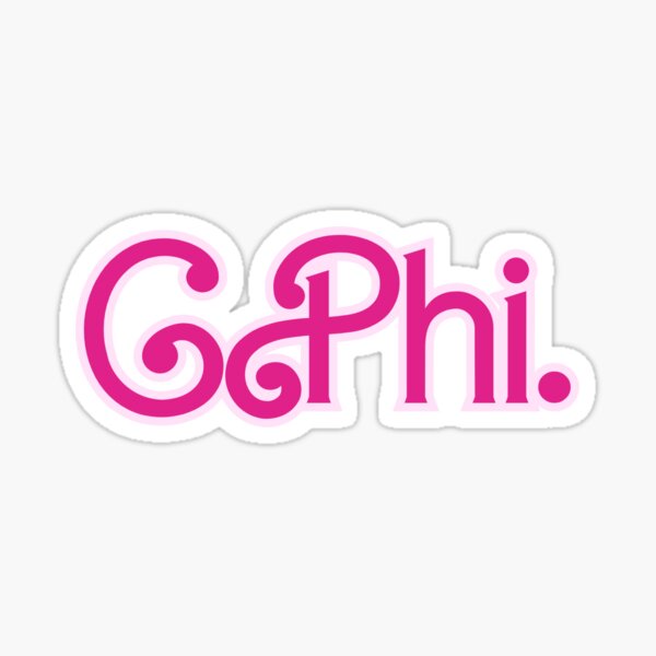 "GPhi, Gamma Phi Beta Barbie Sticker" Sticker for Sale by porter-sarah ...
