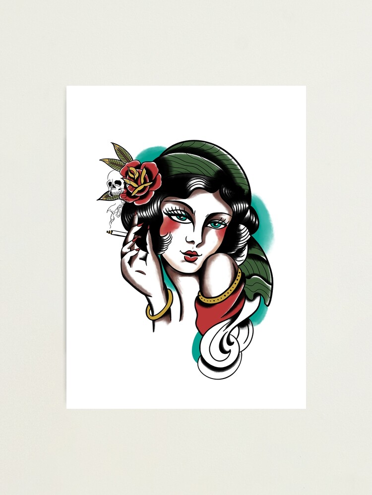 Neo Traditional Gypsy Tattoo Flash Giscard Tattoo #Tattoo #art
