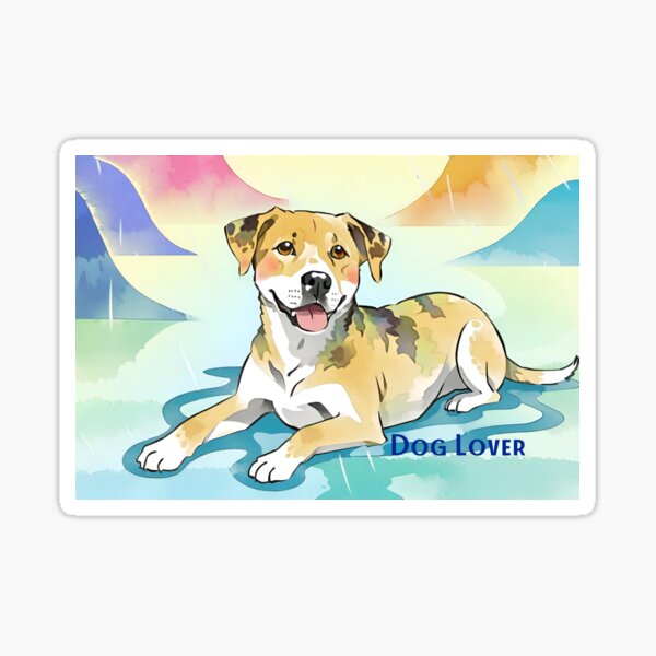"Dog Lover" Sticker for Sale by Abrussolo | Redbubble