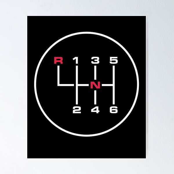 "6 Speed Manual Transmission round minimal design - Manual Stick Gear ...