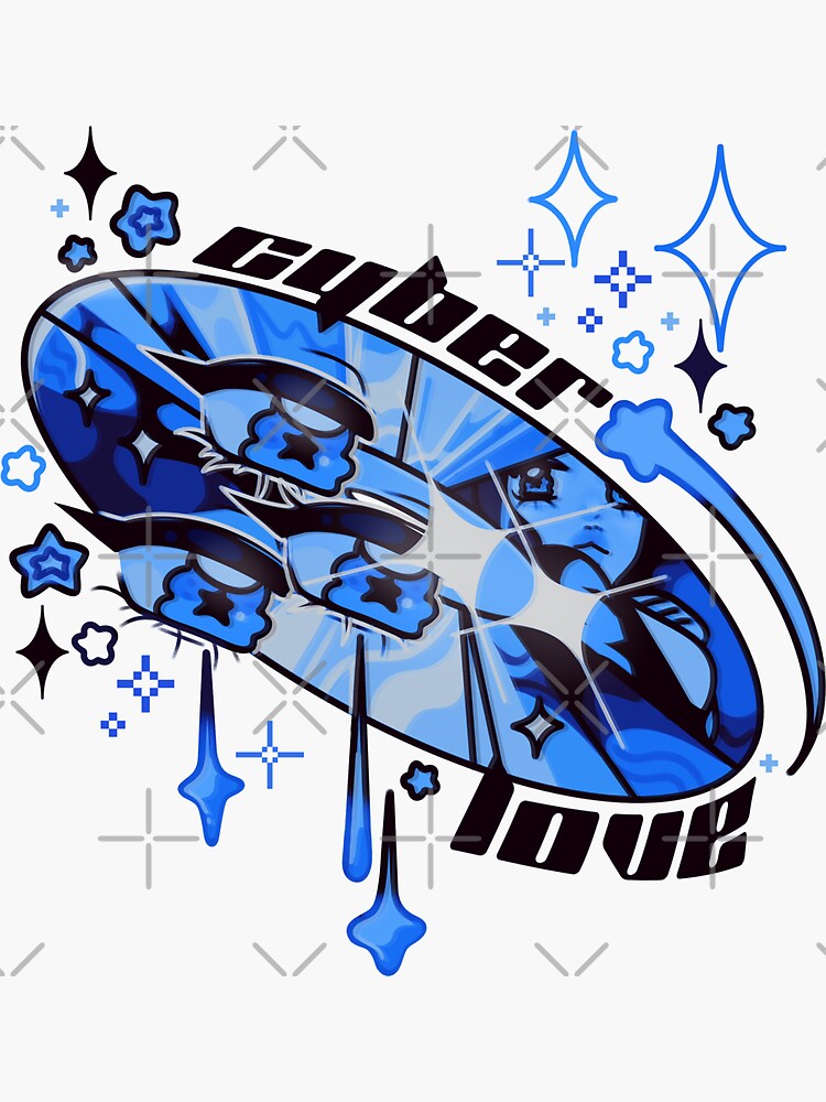 "Y2k Cyber Love" Sticker by SilAchan | Redbubble