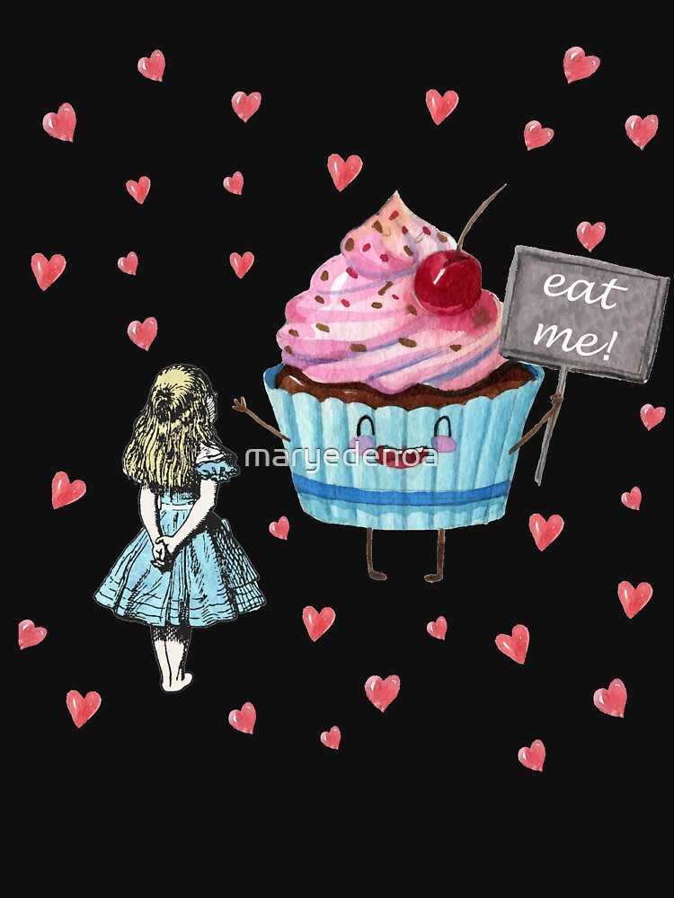 "Alice In Wonderland - Eat Me " T-shirt by maryedenoa | Redbubble
