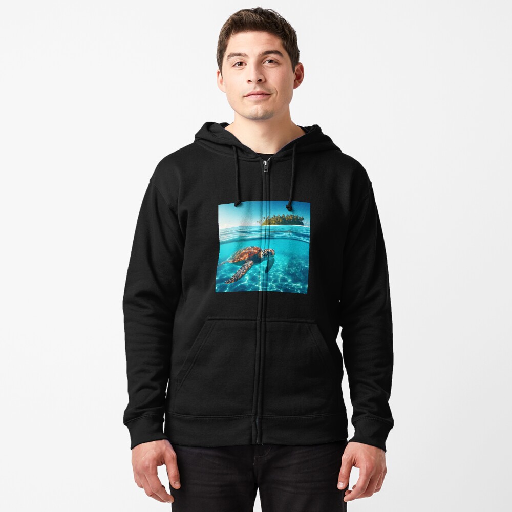 "Aquatic turtle swimming in transparent blue water" Sticker for Sale by ...