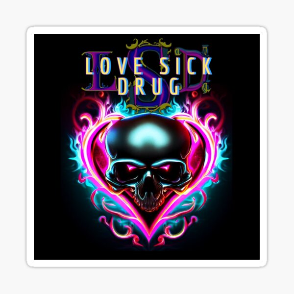 "Neon LSD skull" Sticker for Sale by GhostMachine13 | Redbubble