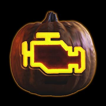 "Check Engine Pumpkin Funny Halloween" Art Board Print for Sale by ...