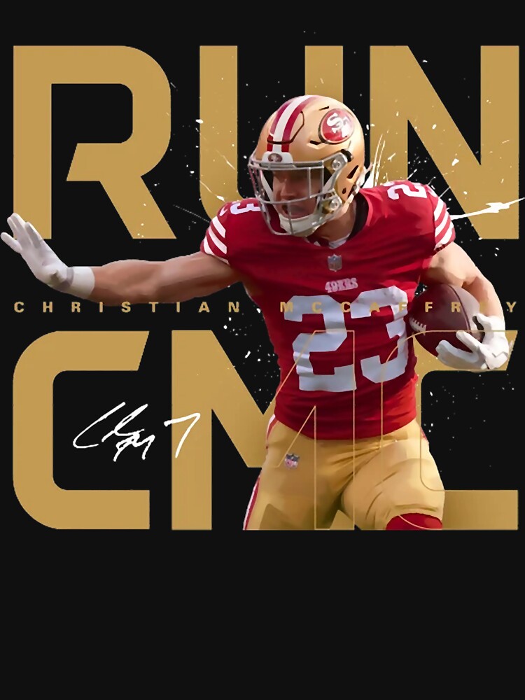 "Chrístìán sport McCáffrèy Run CMC" Essential T-Shirt for Sale by ...