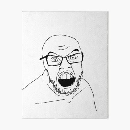 "Angry Soyjak" Art Board Print for Sale by TeesByPatrick | Redbubble
