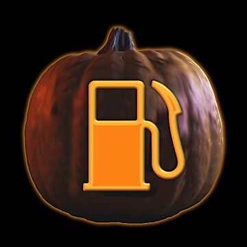 "Scary Pumpkin Low Fuel Warning Light, " Sticker for Sale by ...
