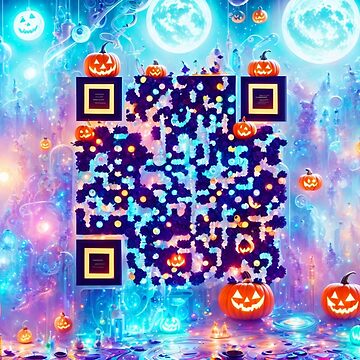 "Neon Spooky Halloween Party - Scan Pumpkin Art QR Code for Music ...