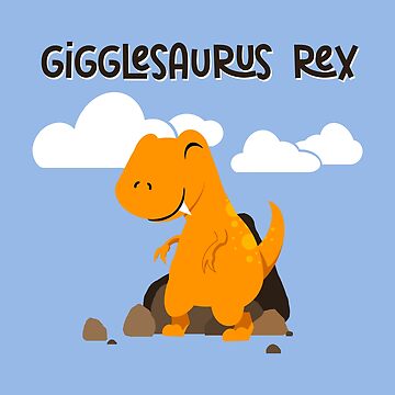 "Gigglesaurus Rex - cute kids dinosaur" Sticker for Sale by ...