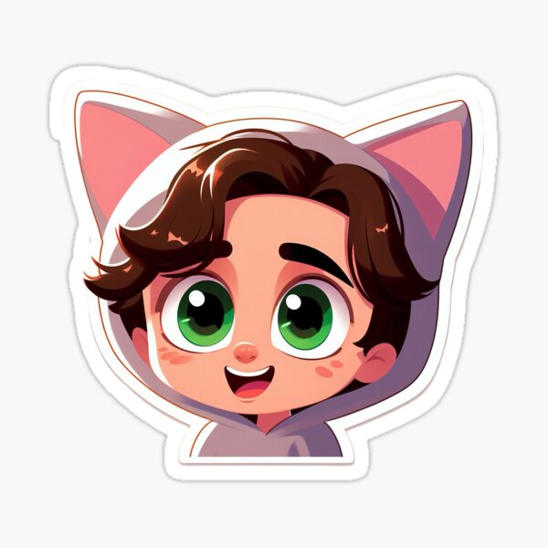"Timmy Whiskers" Sticker for Sale by ArtificialDeco | Redbubble