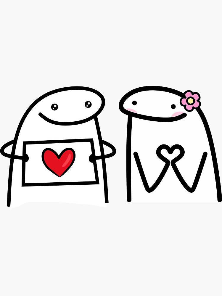 Pegatina for Sale con la obra «Flork Meme - Lindo para parejas» de ...