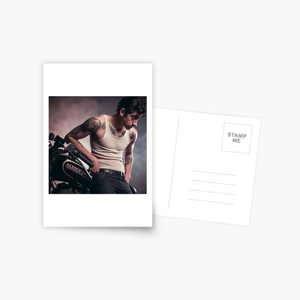 "Alex Turner as a biker - AI art" Sticker for Sale by MattySchwartz ...