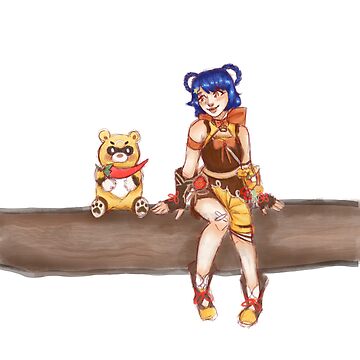 "Xiangling and Guoba" Sticker for Sale by komeribi | Redbubble