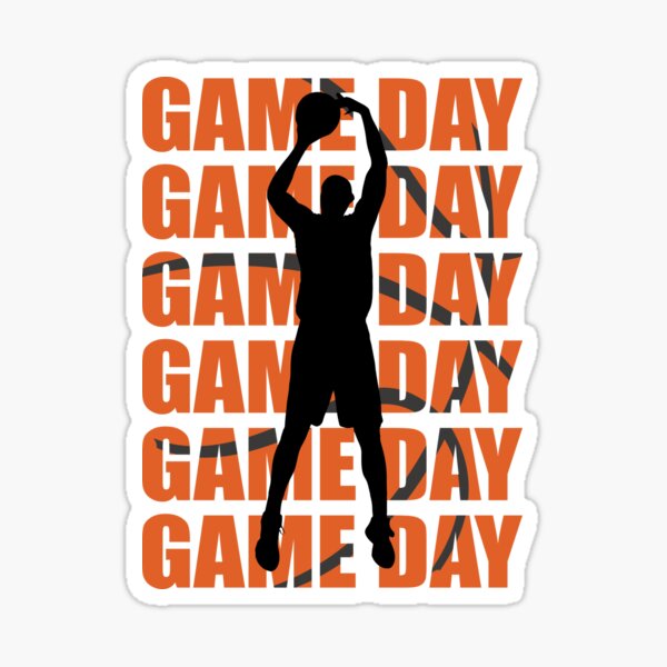 "Basketball game day" Sticker for Sale by Pixcel-Kraft | Redbubble