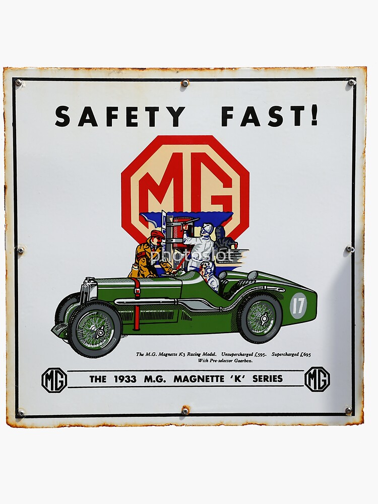 "MG sports card poster" Sticker for Sale by photoslot | Redbubble