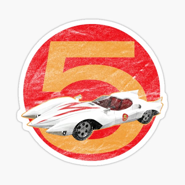 "Mach 5 Car Worn" Sticker for Sale by alhern67 | Redbubble