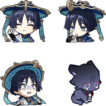 "Scaramouche :: The Wanderer :: Balladeer Genshin Impact Chibi Stickers ...
