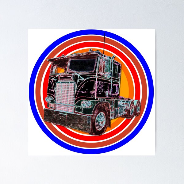 "Cabover Truck, 18 Wheeler Truck, Vintage Bobtail Truck, Cab Over ...