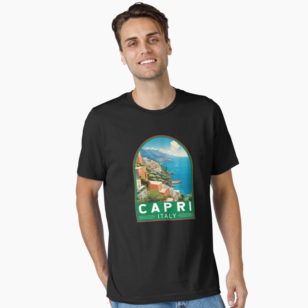 "Capri Italy Travel Art Emblem" Sticker for Sale by KrisSidDesigns ...