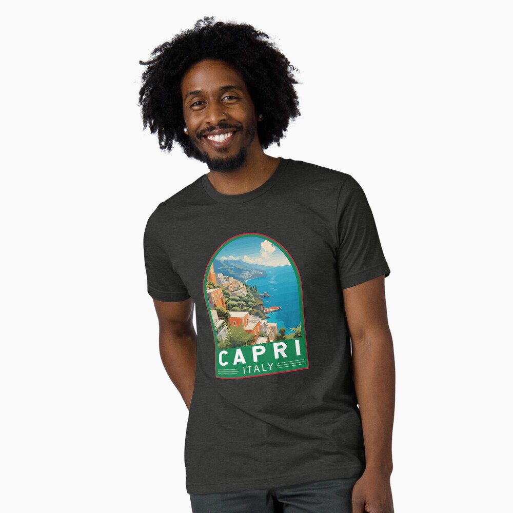 "Capri Italy Travel Art Emblem" Sticker for Sale by KrisSidDesigns ...