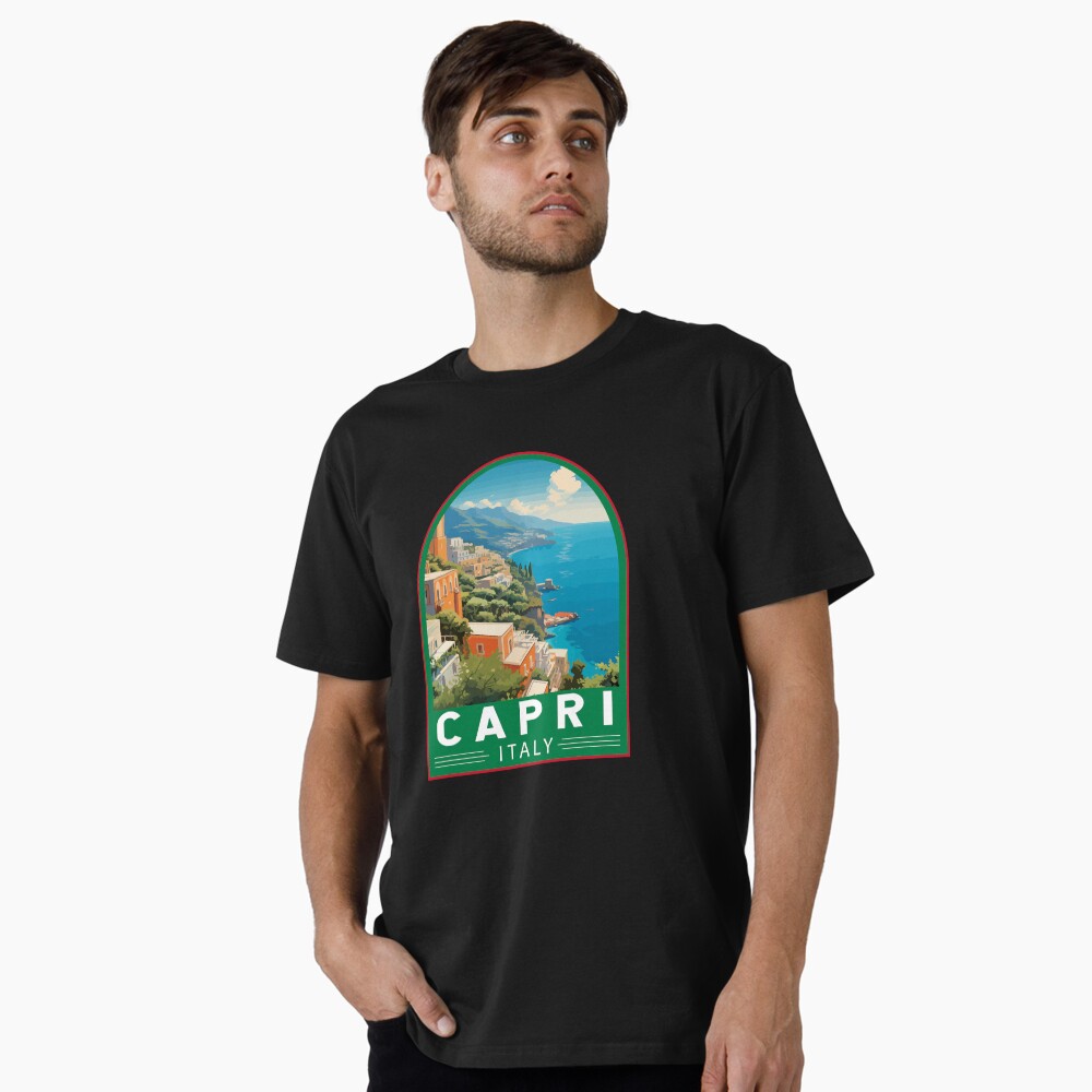 "Capri Italy Travel Art Emblem" Sticker for Sale by KrisSidDesigns ...