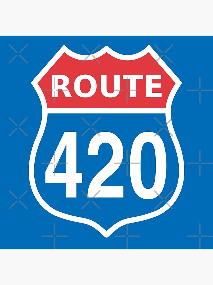 "Route 420 Red Blue White US highway sign" Poster by sumwoman | Redbubble